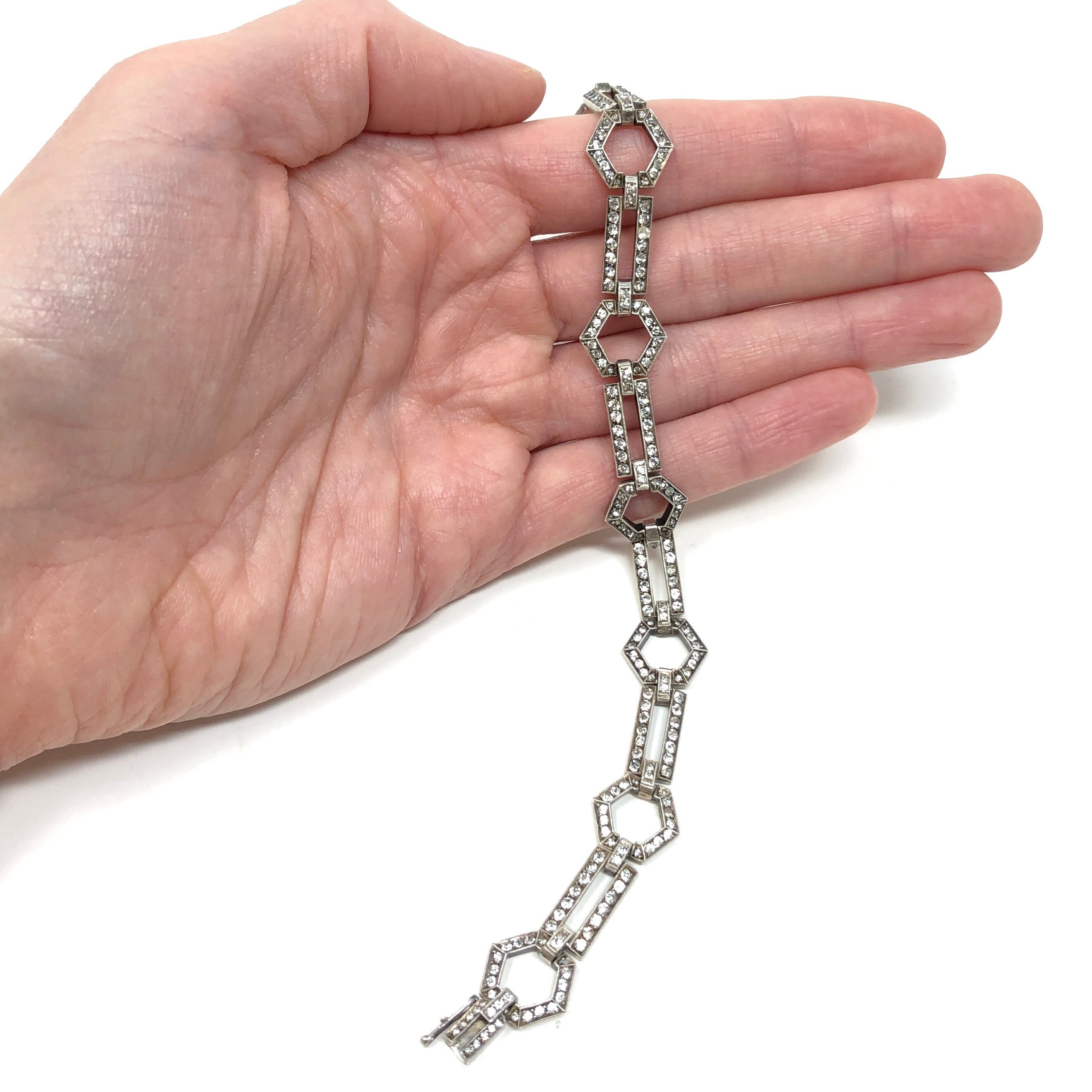 1920s Art Deco Hand Set Paste Geometric Design Vintage | Etsy