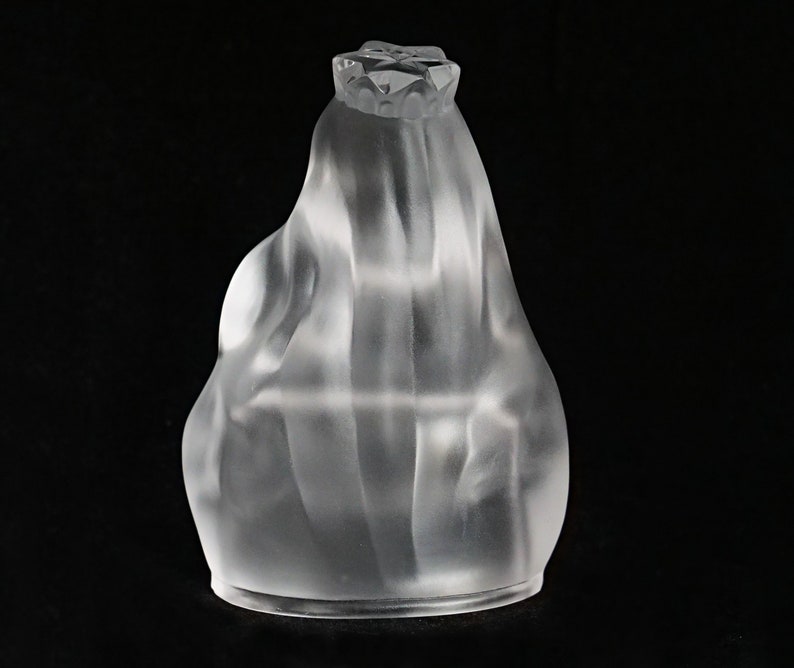 ART DECO Crystal Glass Madonna With Child Sculpture Statuette Figurine ...