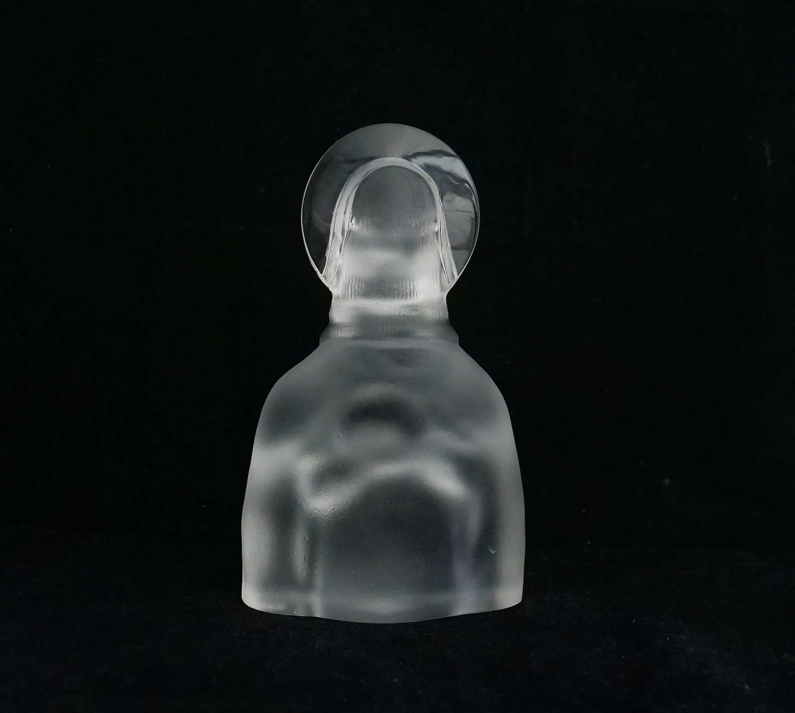 ART DECO Crystal Glass Jesus Christ Sculpture Statuette Figurine Artur ...