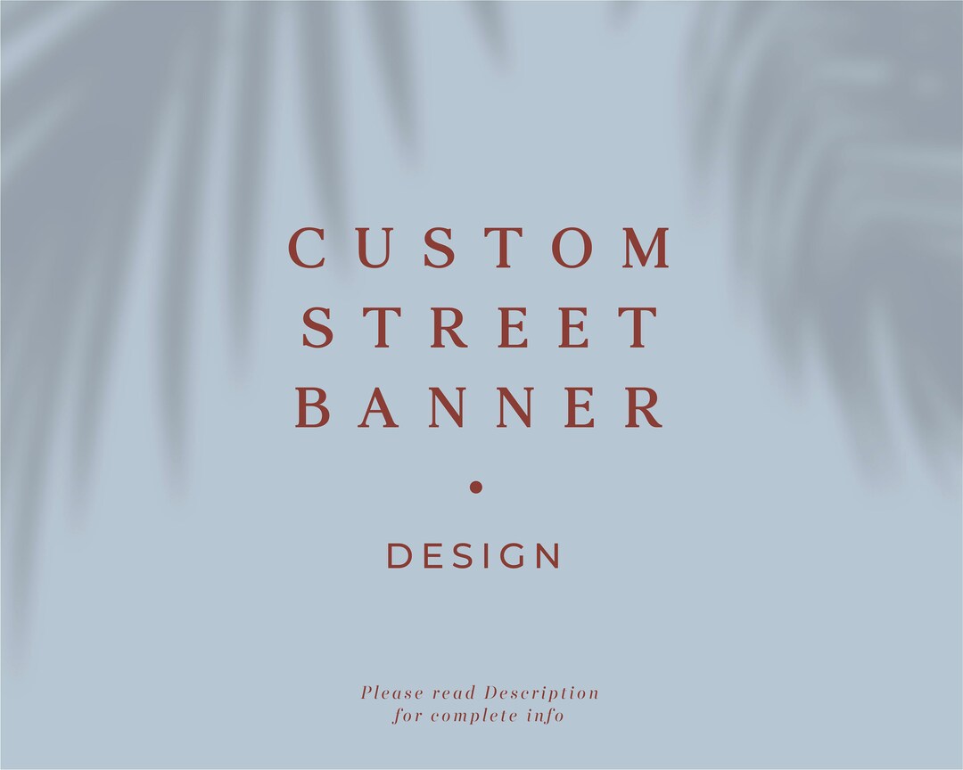 Custom Street Banner Design - Etsy