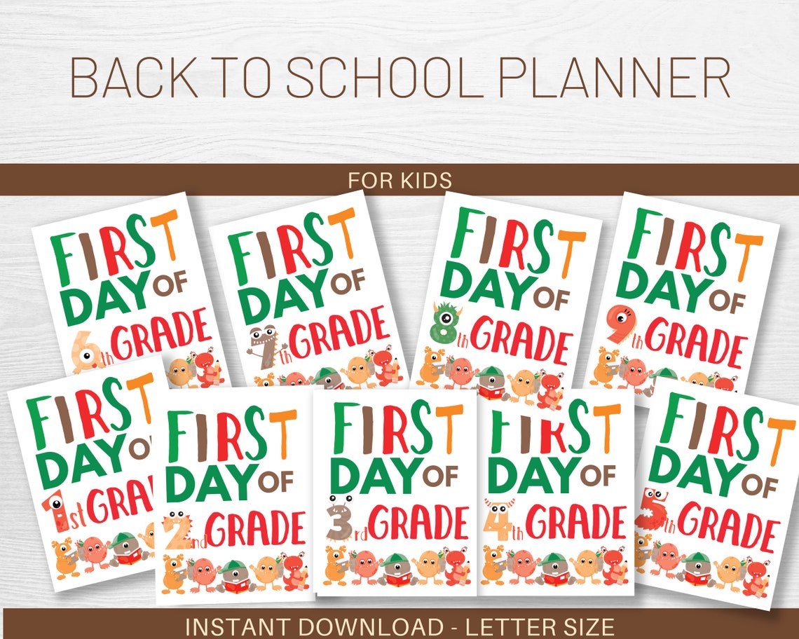 Back to School Planner for Kids, Printable School Planner, School ...