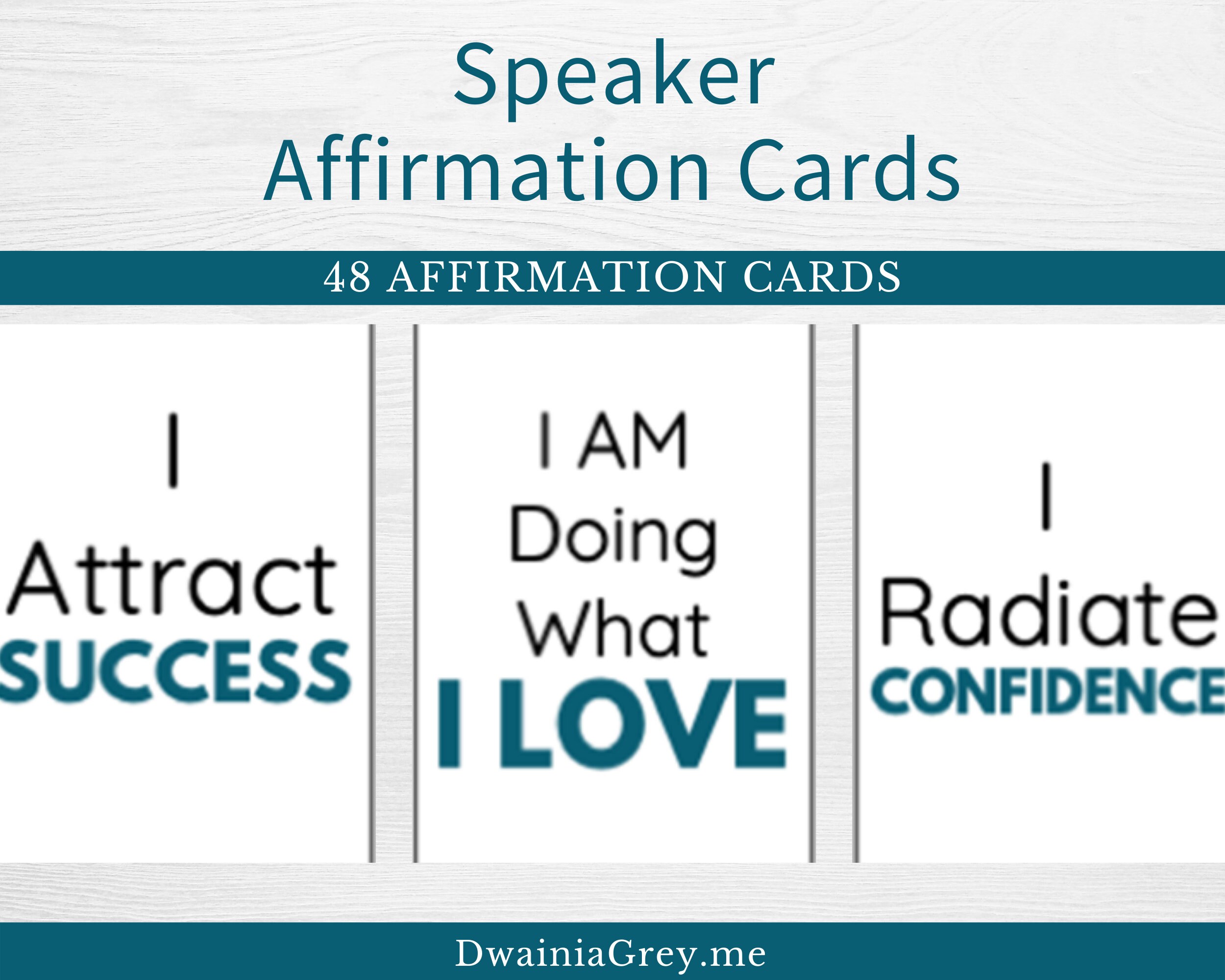 Speaker Affirmation Cards Digital Download | Positive Affirmation Cards ...