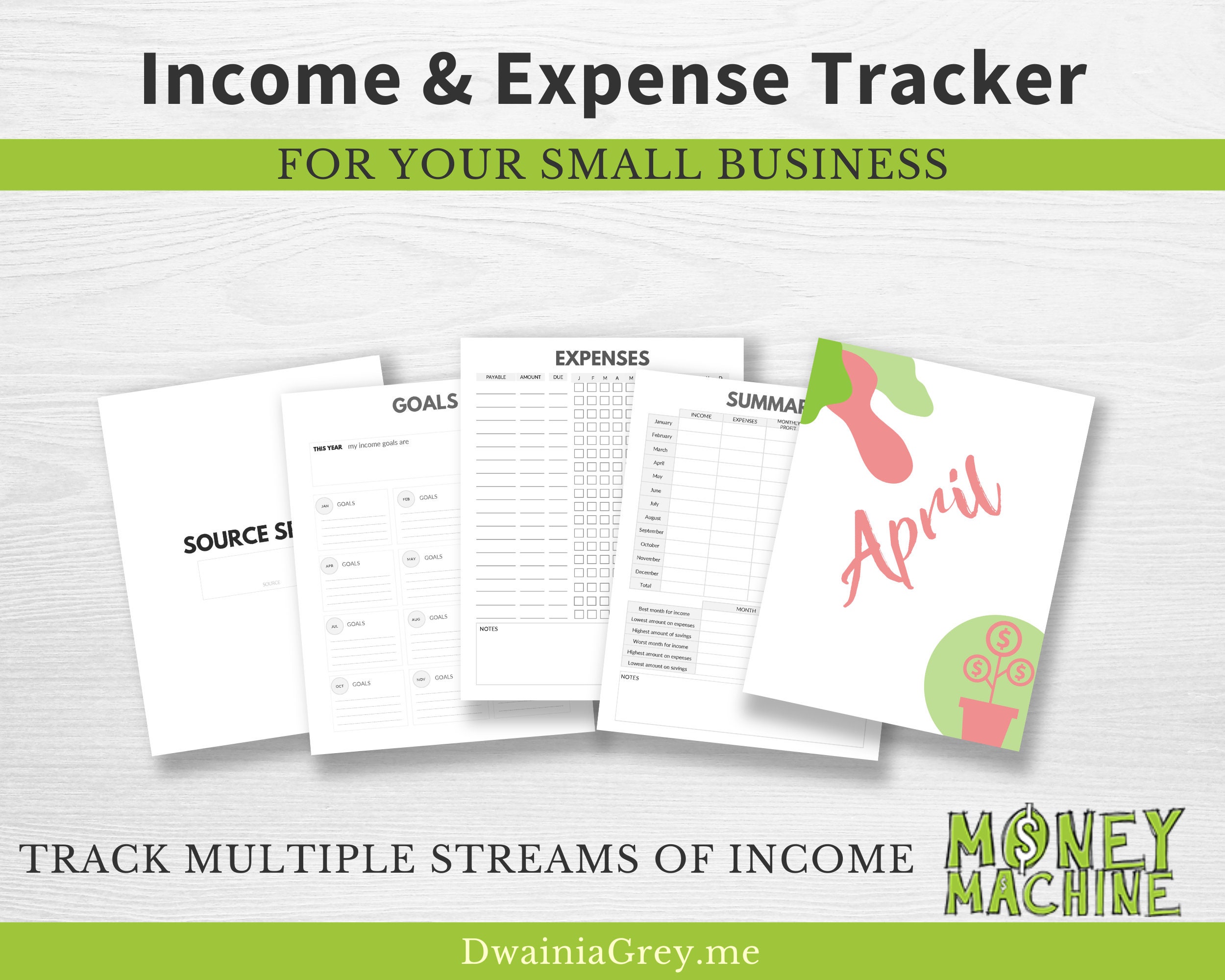 Income and Expense Tracker: Track Multiple Streams of Income - Etsy