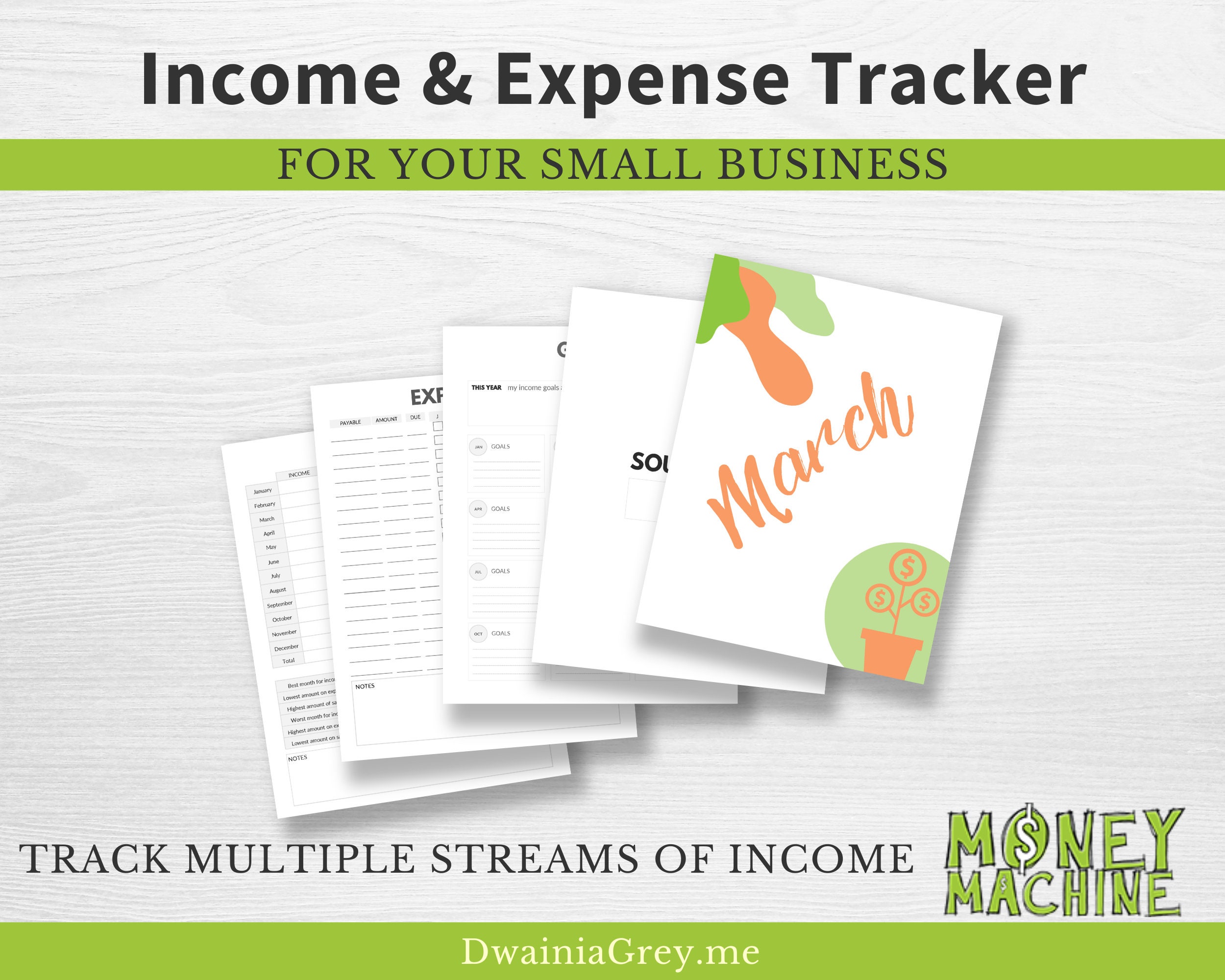 Income and Expense Tracker: Track Multiple Streams of Income - Etsy