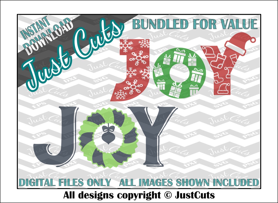Joy SVG Bundle, Joy Svg, Christmas, Svg, Png, Eps, Dxf, Holiday Svg ...