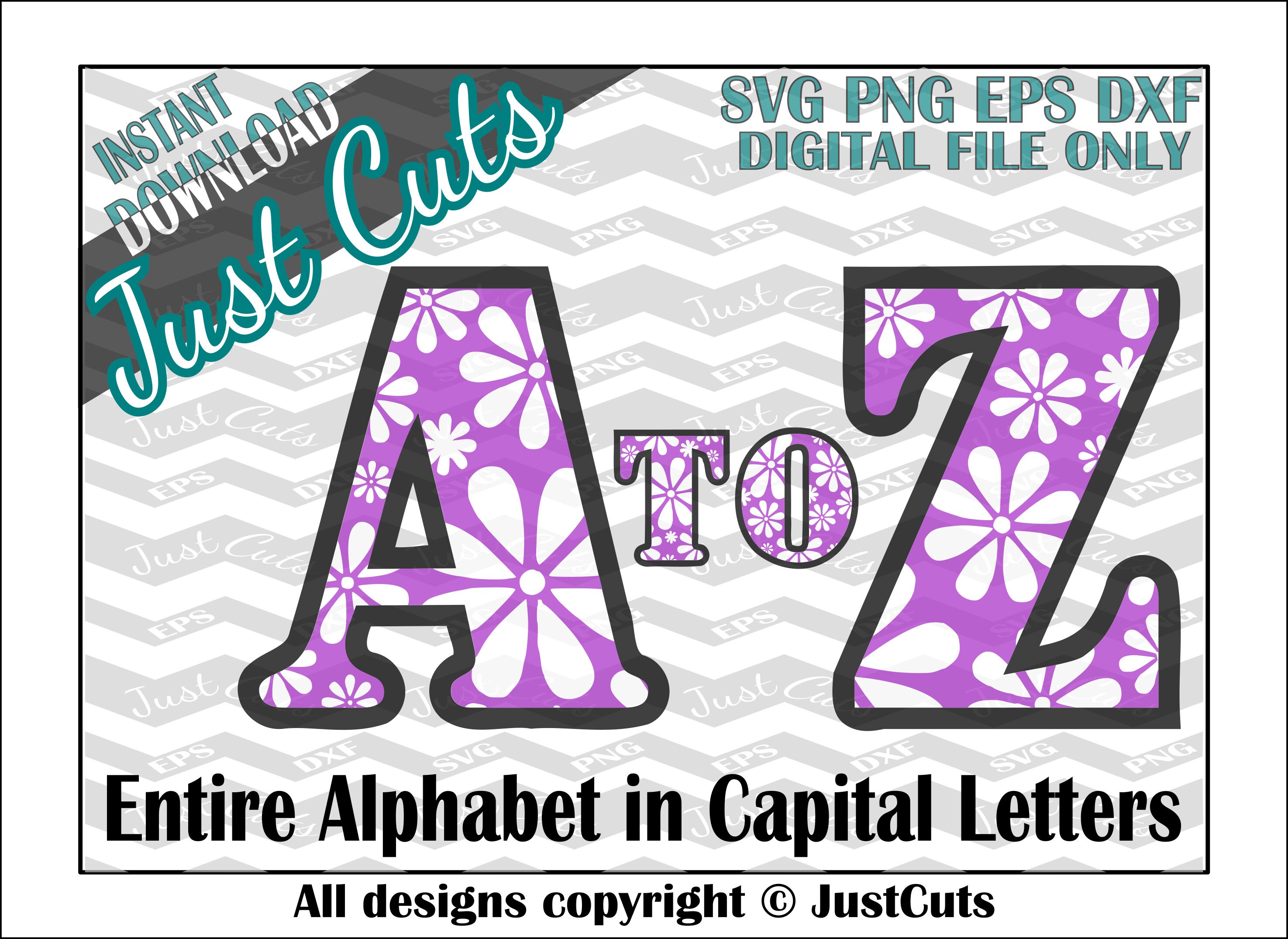 Daisy Alphabet SVG alphabet svg floral letters daisy | Etsy