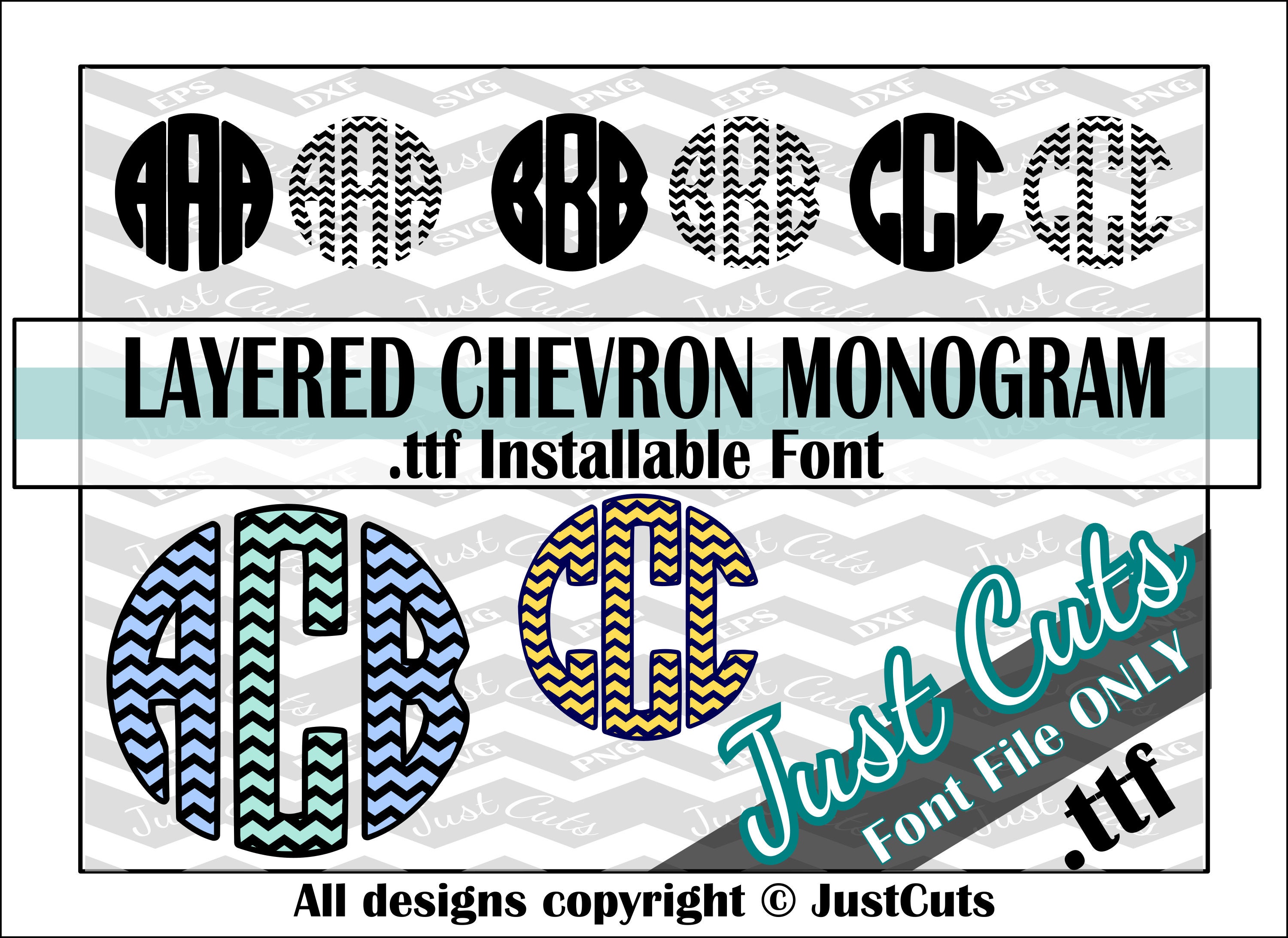 Layered Font Bundle Monogram Fonts Font Bundle Layered | Etsy