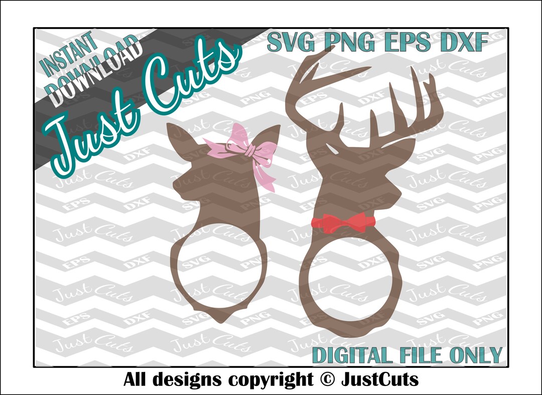 Deer Monogram Svg, Deer, Svg, Monogram, Frames, Circle, Circle Dvg ...