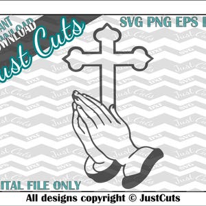 Praying Cross SVG Cross SVG Praying Prayer Praying Hands - Etsy Canada