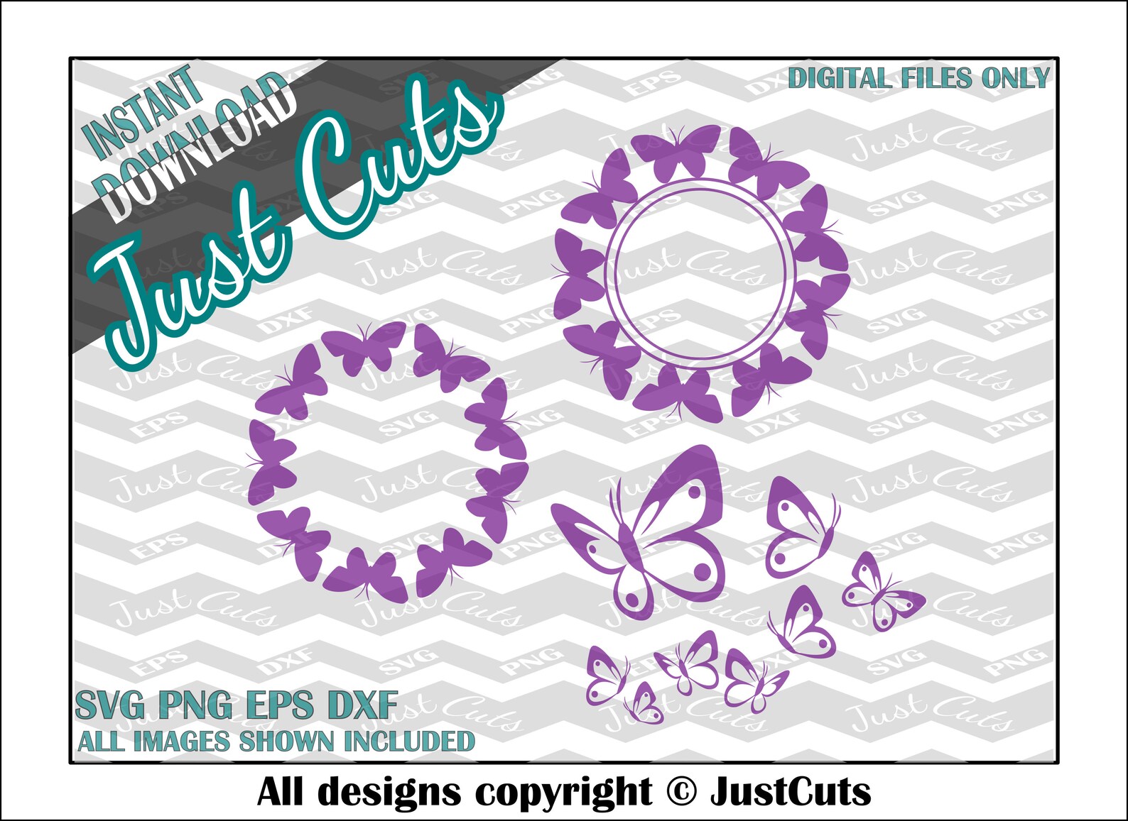 Monogram Frame Svg Butterfly Svgs Svg Frames Svg Set Frame | Etsy