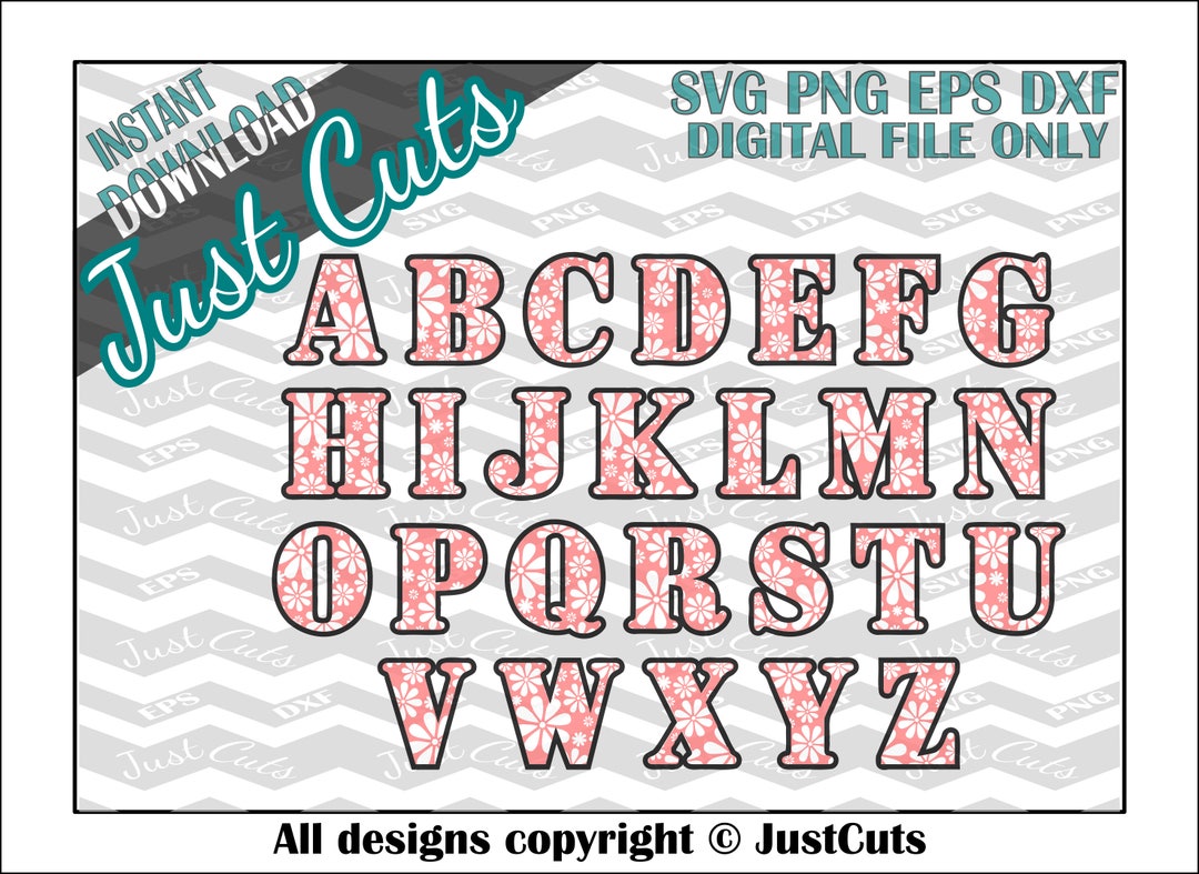 Daisy Alphabet SVG Alphabet Svg Floral Letters Daisy - Etsy