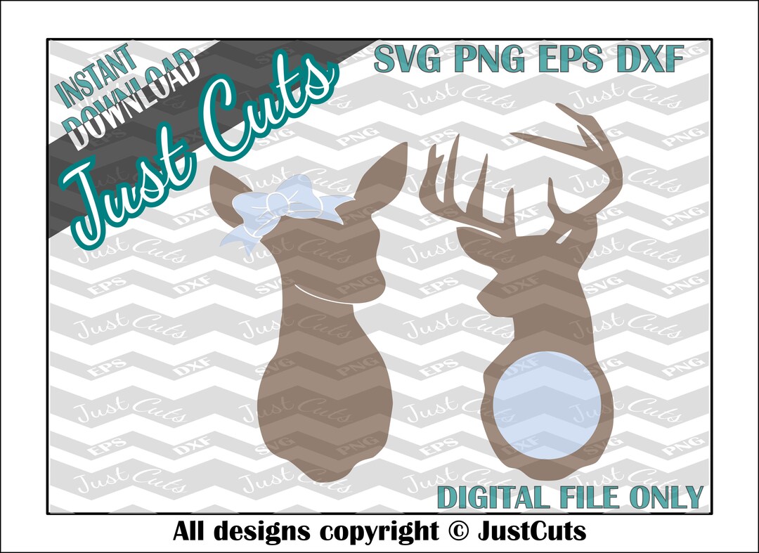 Deer Monogram Svg, Deer, Svg, Monogram, Frames, Circle, Circle Dvg ...