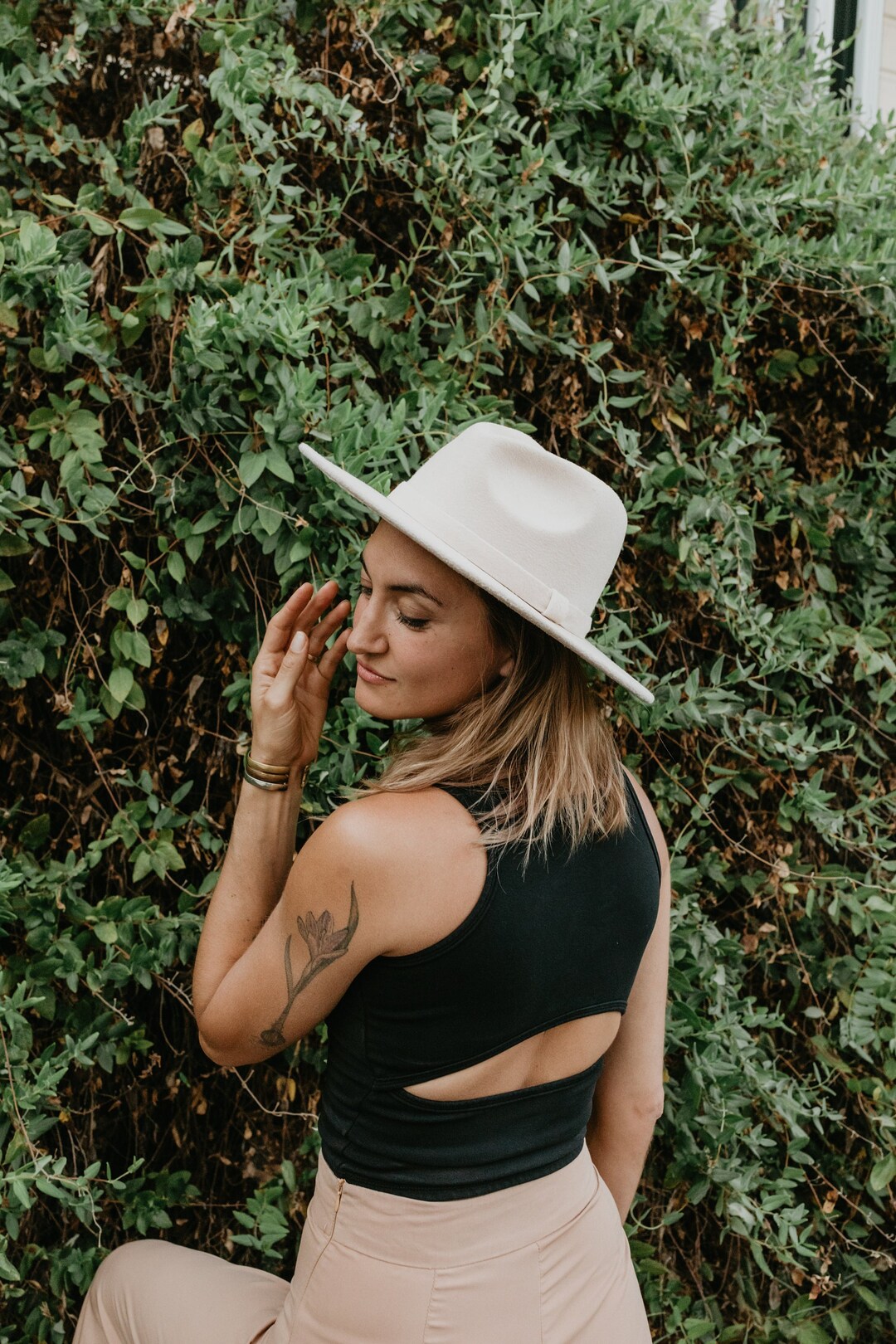 Half Moon Crop Black organic Cotton Jersey Stretch - Etsy