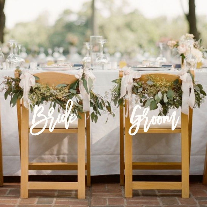 Wedding Chair Signs - Etsy