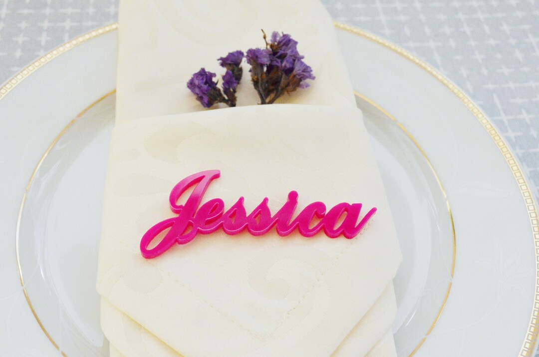 Wedding Place Cards | Custom Laser-cut Name Tags | Acrylic Names for ...
