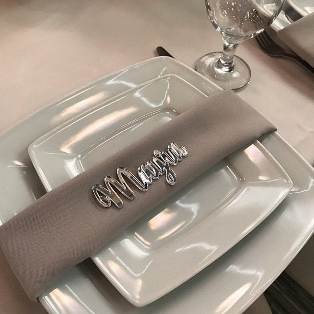 Wedding Place Cards Custom Laser-cut Name Tags Acrylic Names for ...