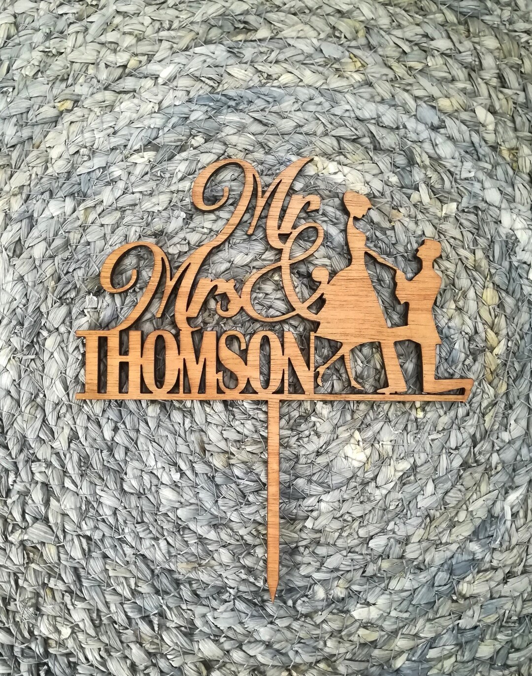 Topper de pastel de boda Mr y Mrs, topper de pastel personalizado ...