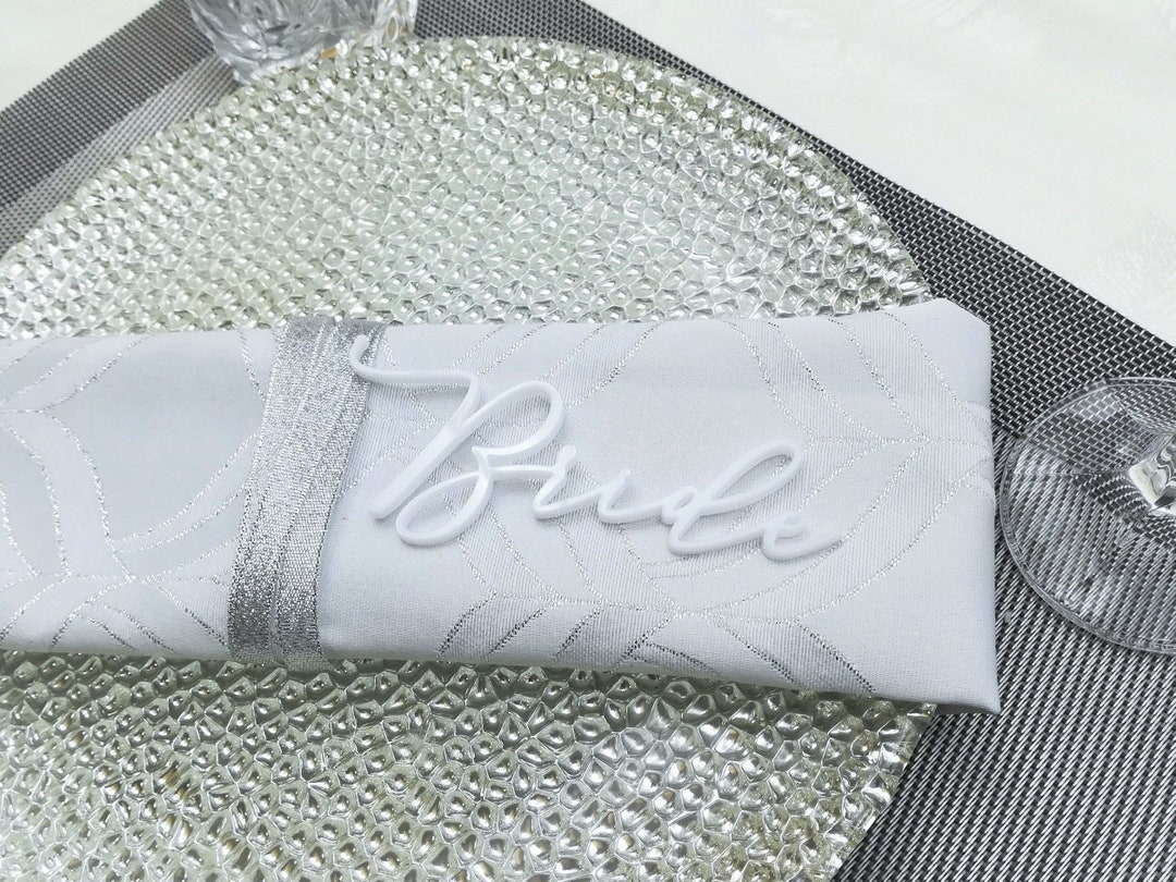 Wedding Place Cards | Custom Laser-cut Name Tags | Acrylic Names for ...