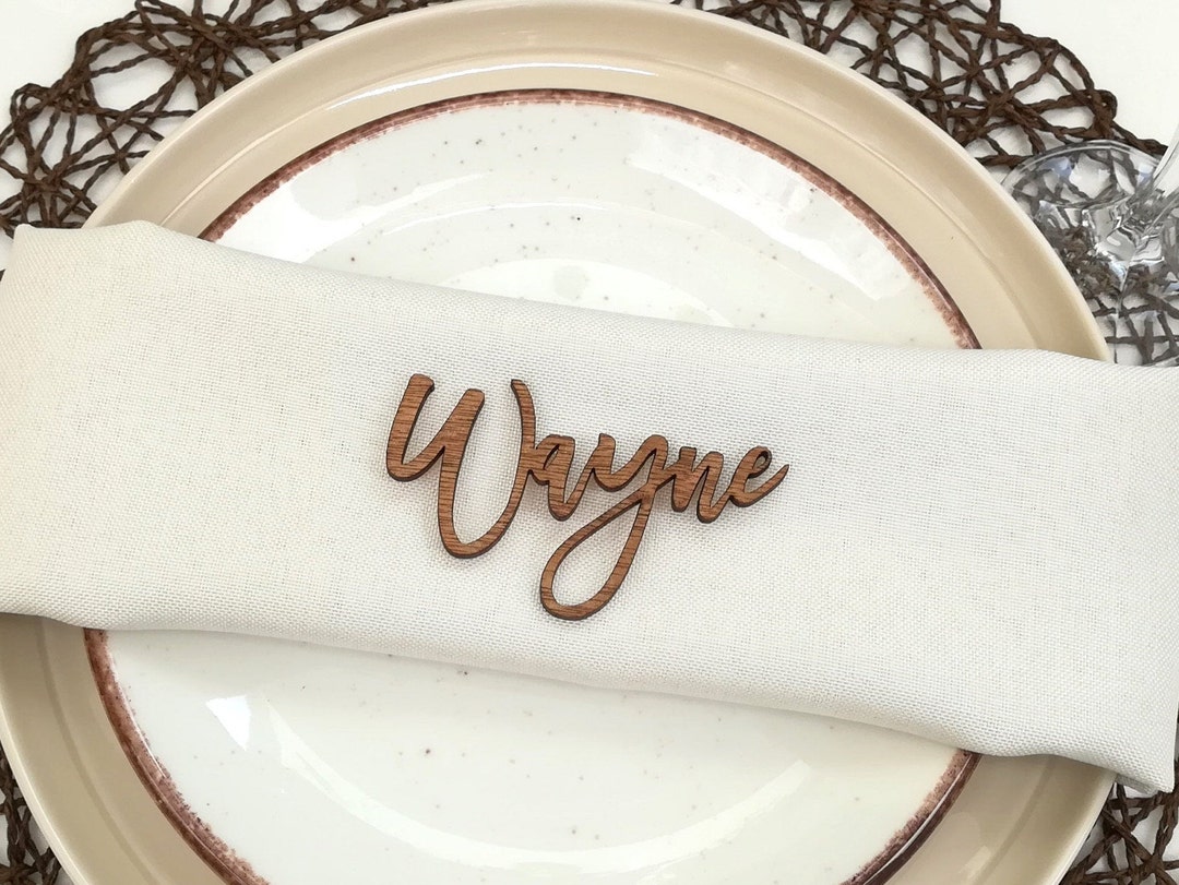Wedding Place Cards | Custom Laser-cut Name Tags | Acrylic Names for ...
