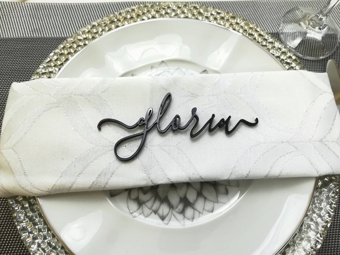Wedding Place Cards | Custom Laser-cut Name Tags | Acrylic Names for ...