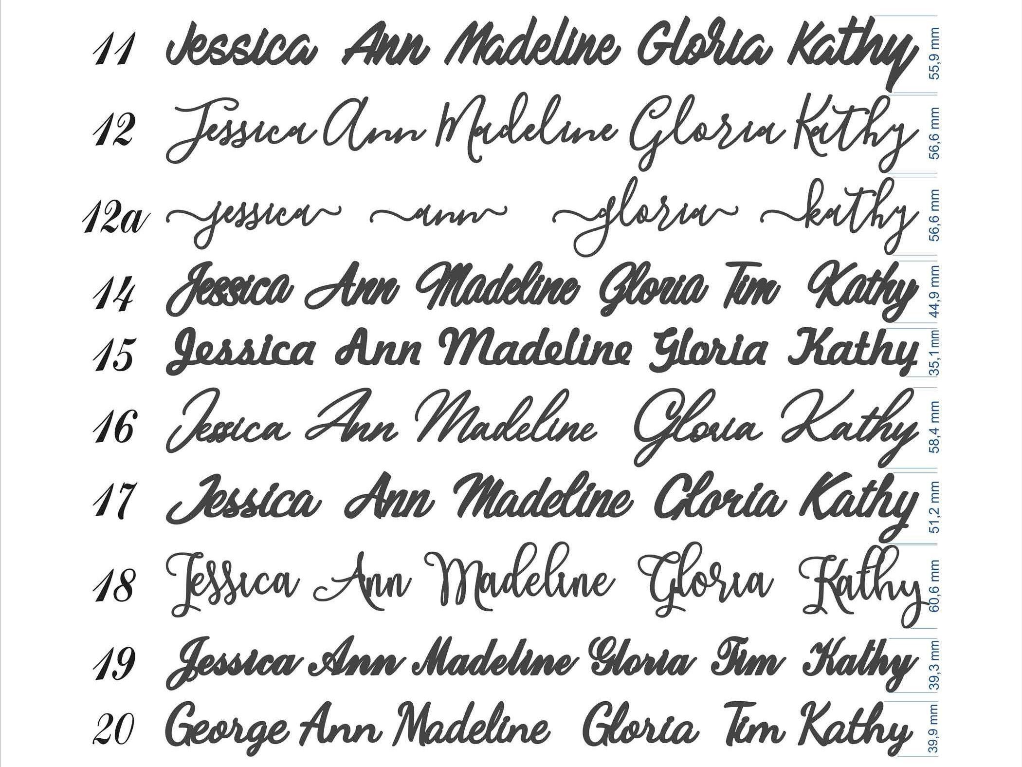 Wedding Place Cards Laser Cut Names for Wedding Table | Etsy