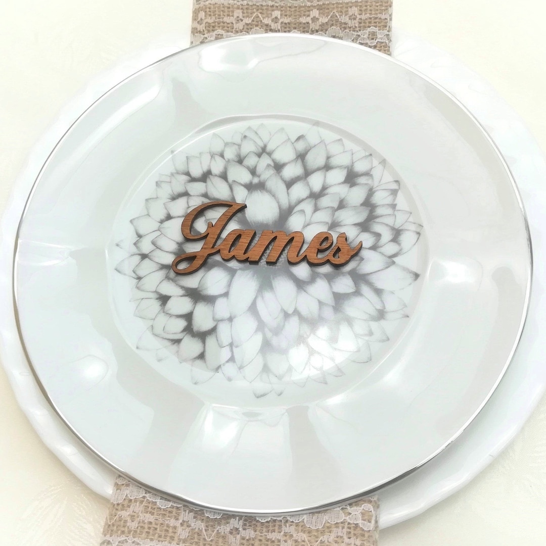 Wedding Place Cards | Custom Laser-cut Name Tags | Acrylic Names for ...