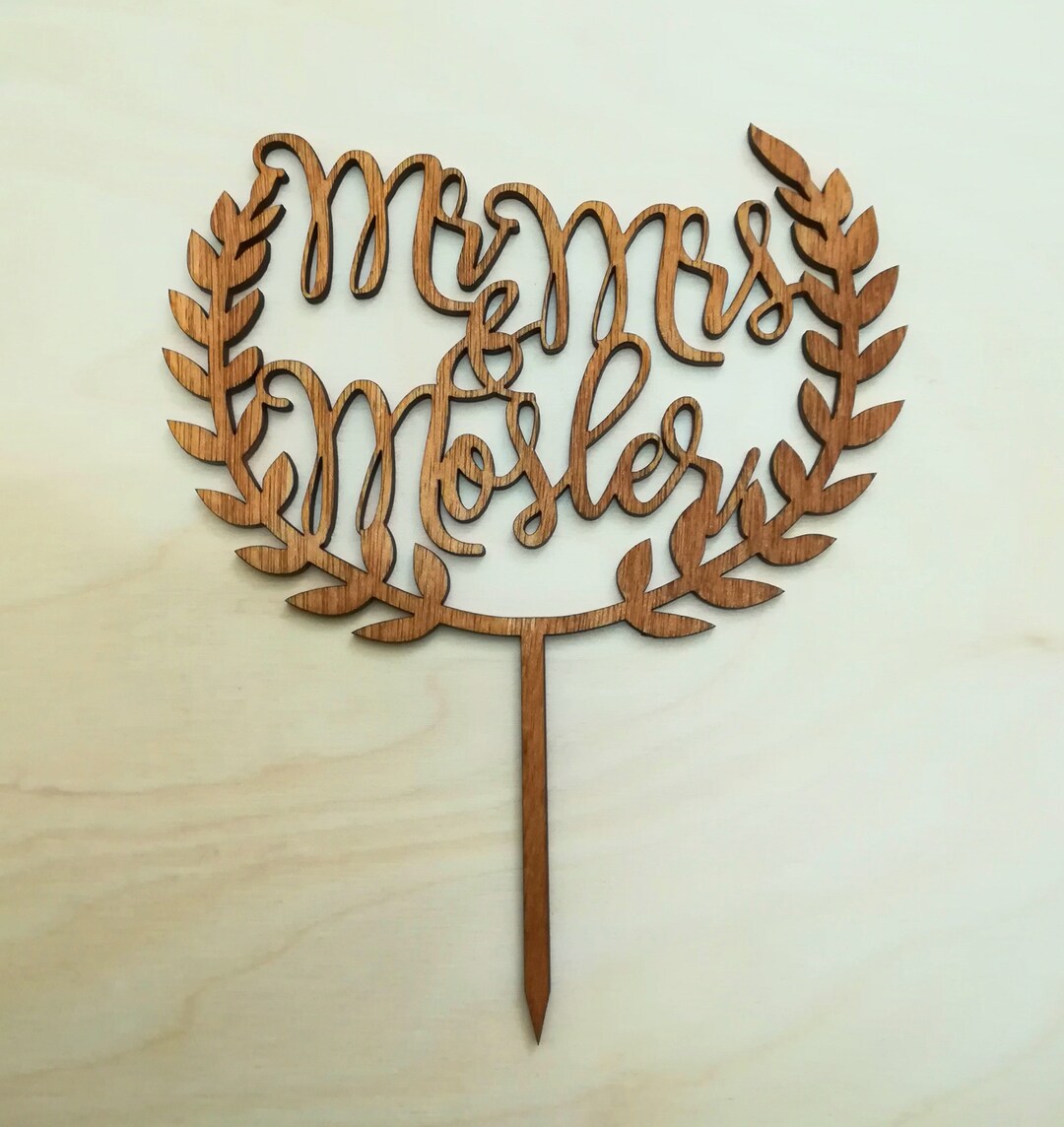 Mr and Mrs Wedding Cake Topper, Custom Caketopper, Wedding Cake Topper ...