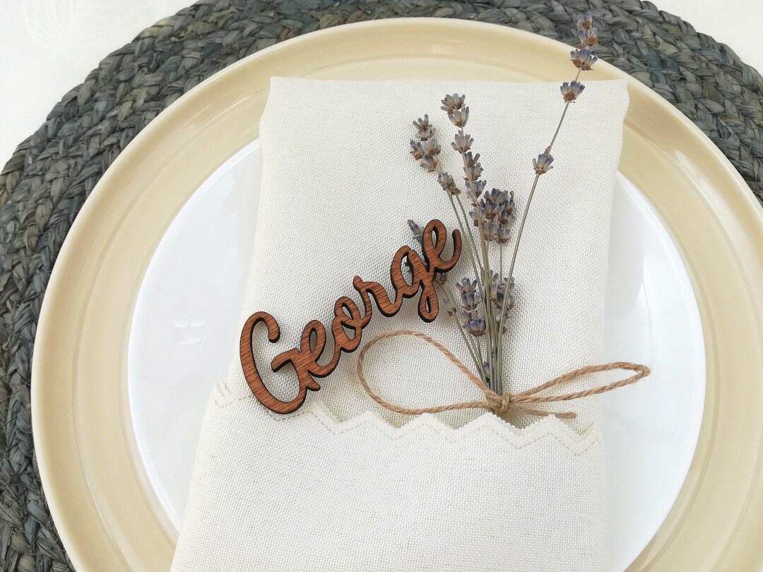 Wedding Place Cards | Custom Laser-cut Name Tags | Acrylic Names for ...