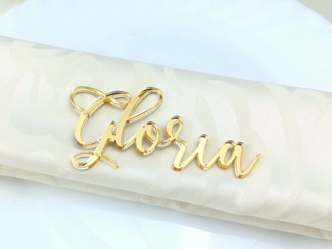 Wedding Place Cards Custom Laser-cut Name Tags Acrylic Names for ...