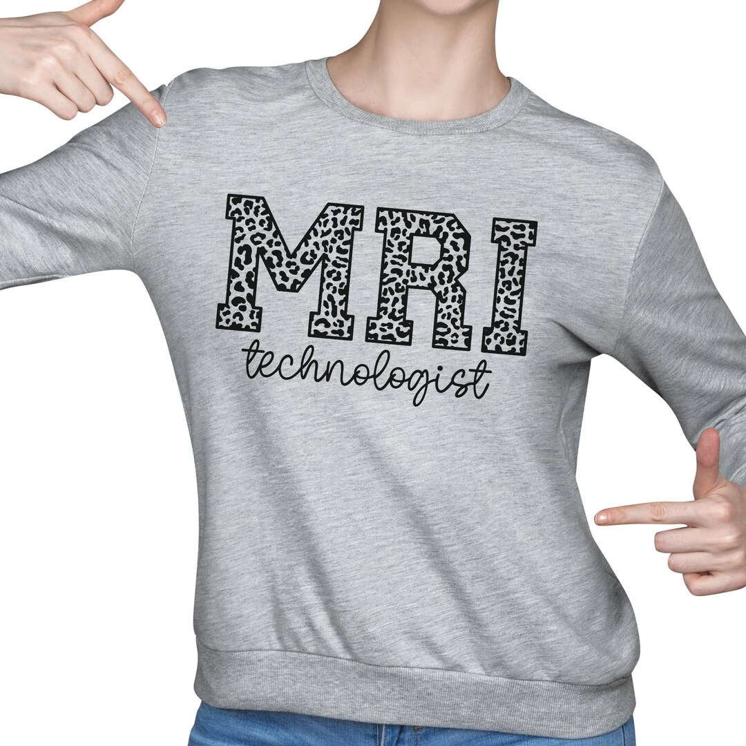 Leopard Print MRI Tech Crew Neck Sweatshirt Perfect for MRI ...