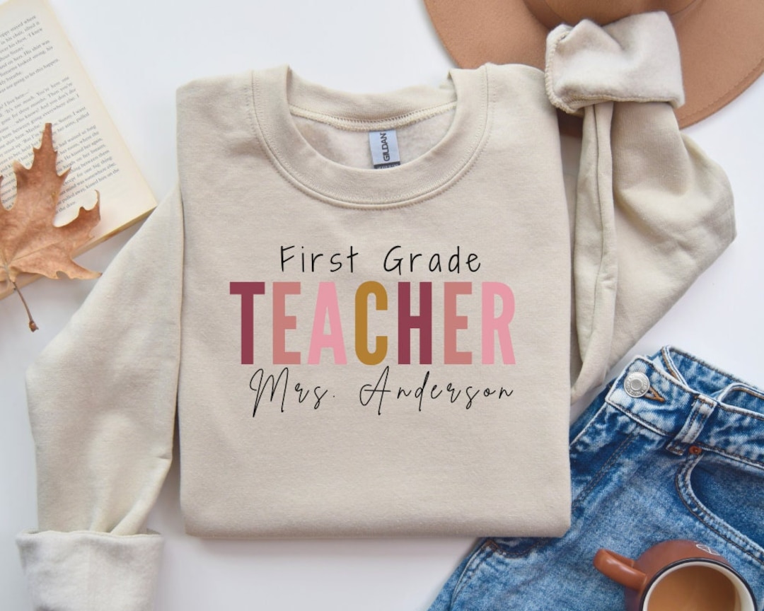 Personalized Teacher Sweatshirt Cute Sweater For Educators Teacher