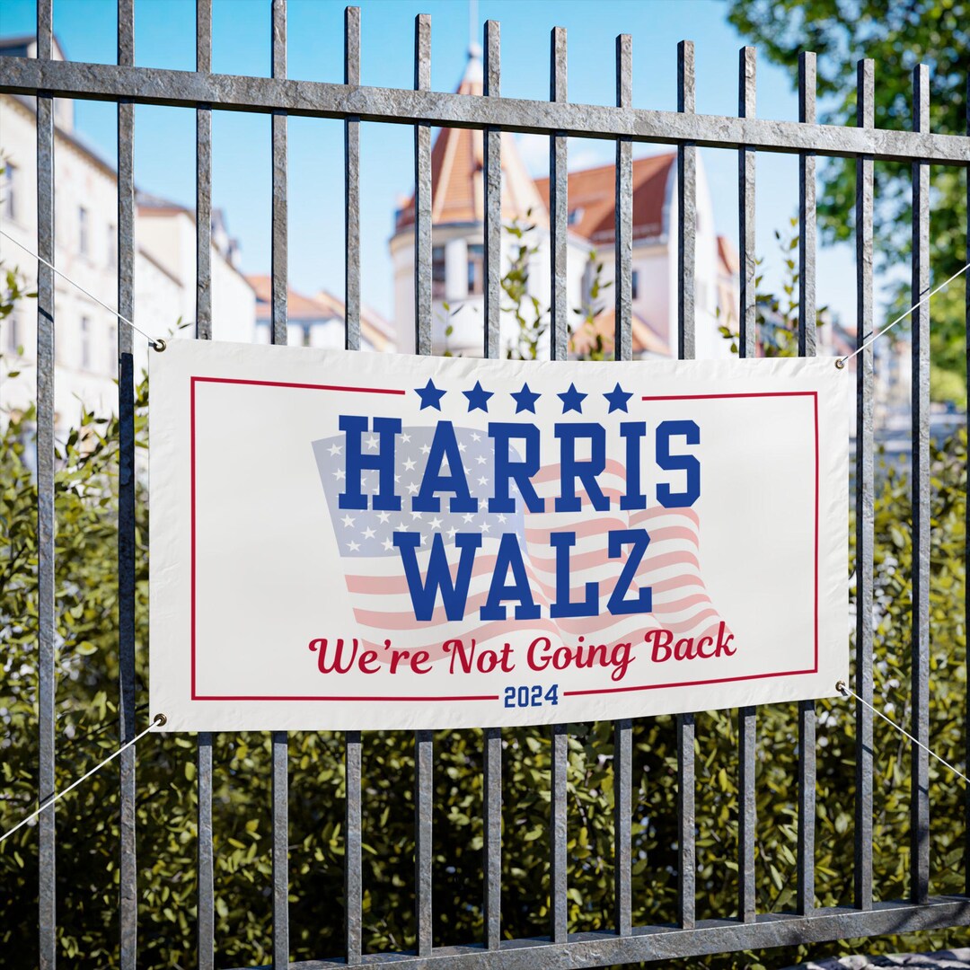 Harris Walz Banner Kamala Harris Election Banner Kamala 2024 Banner ...