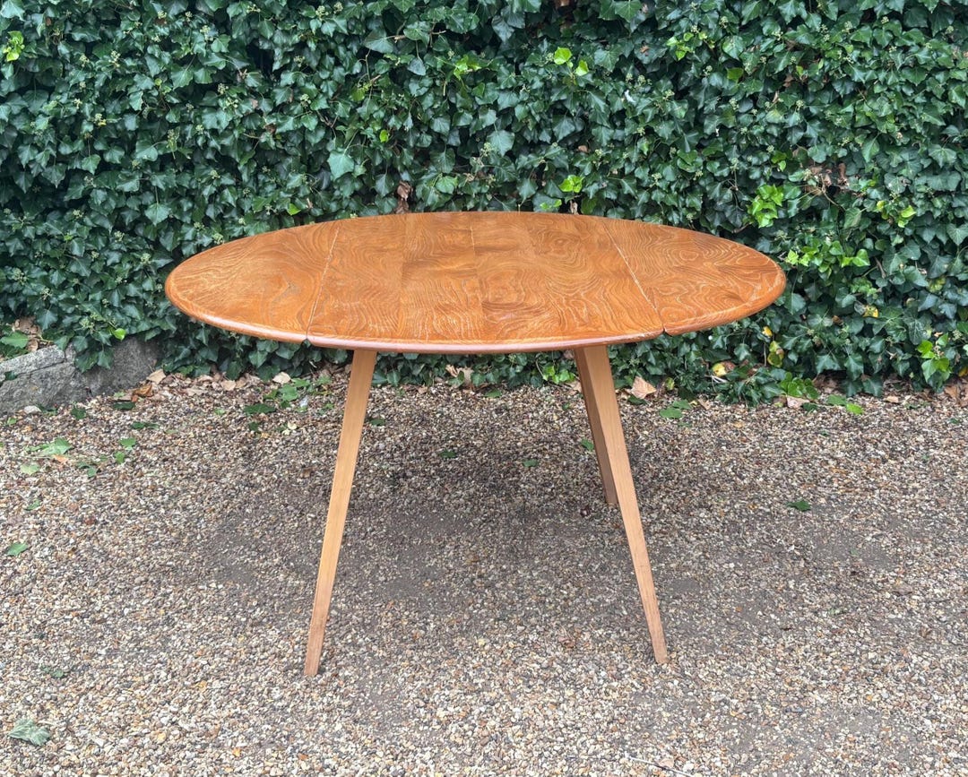 Vintage Ercol Model 384 Oval Dining Table - Www.brickvintageinteriors ...