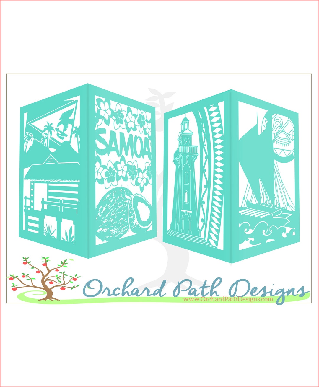 Samoa Themed Paper Lantern Centerpiece - Etsy