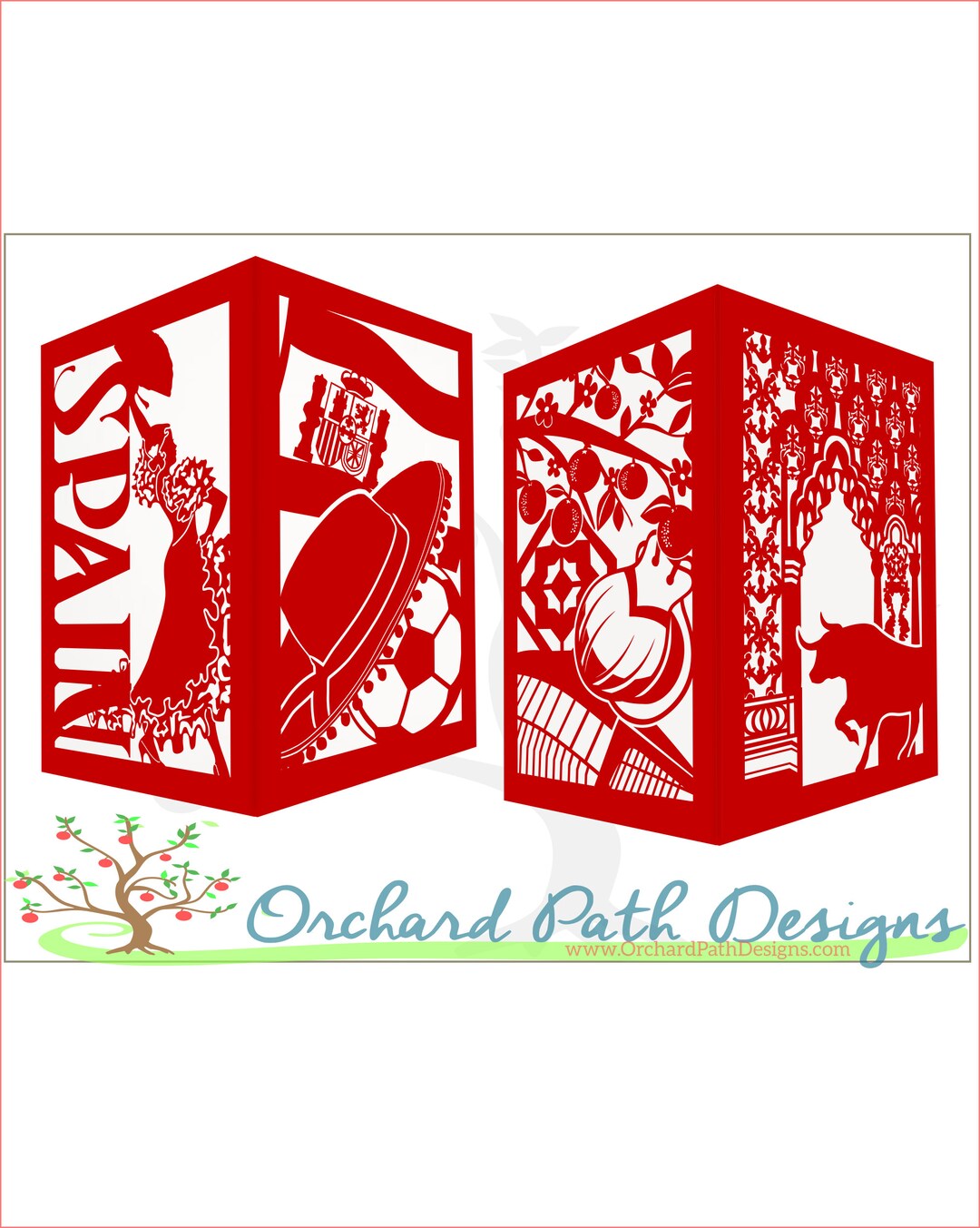 Spain Themed Paper Lantern - Etsy