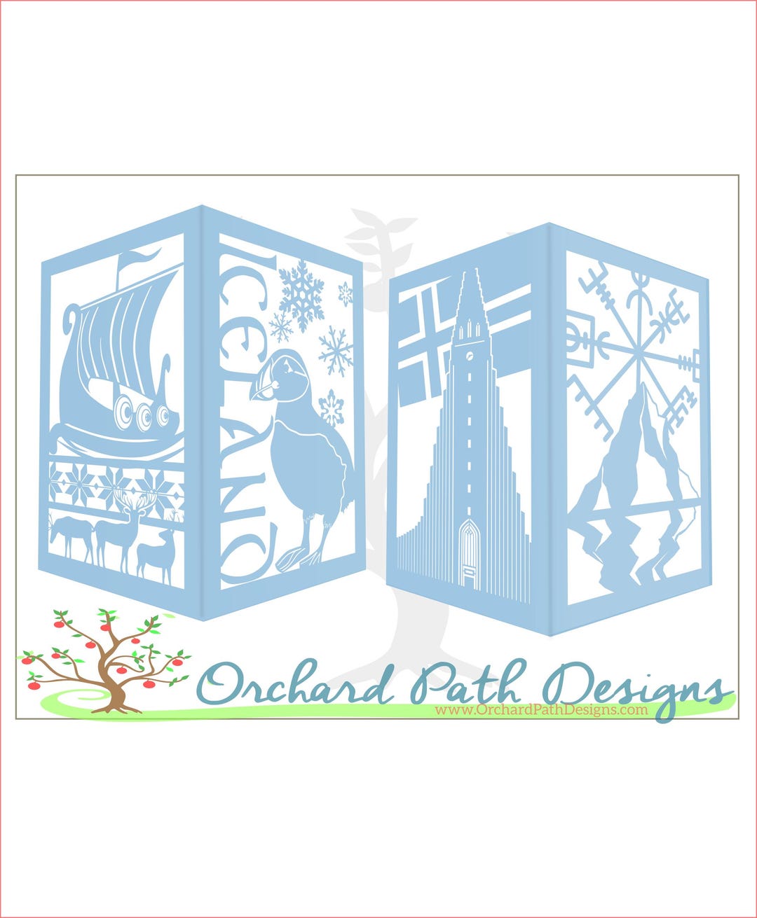 Iceland Themed Paper Lantern - Etsy