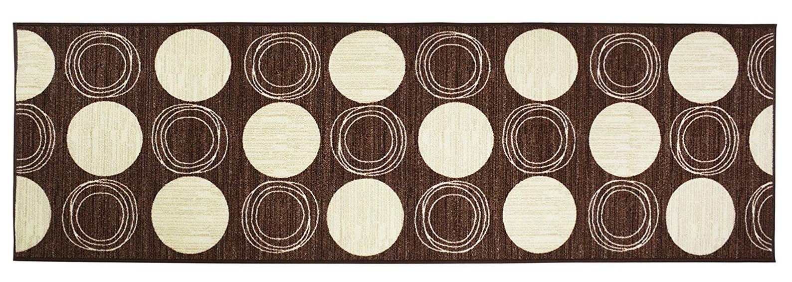 Custom Size Runner Rug Circles Geometric Abstract Brown Cream - Etsy