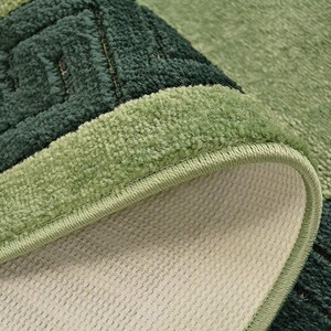 Custom Size Runner Rug Meander Green Euro Collection Skid Resistant ...