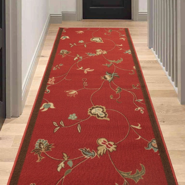 Red Rug Runner - Etsy