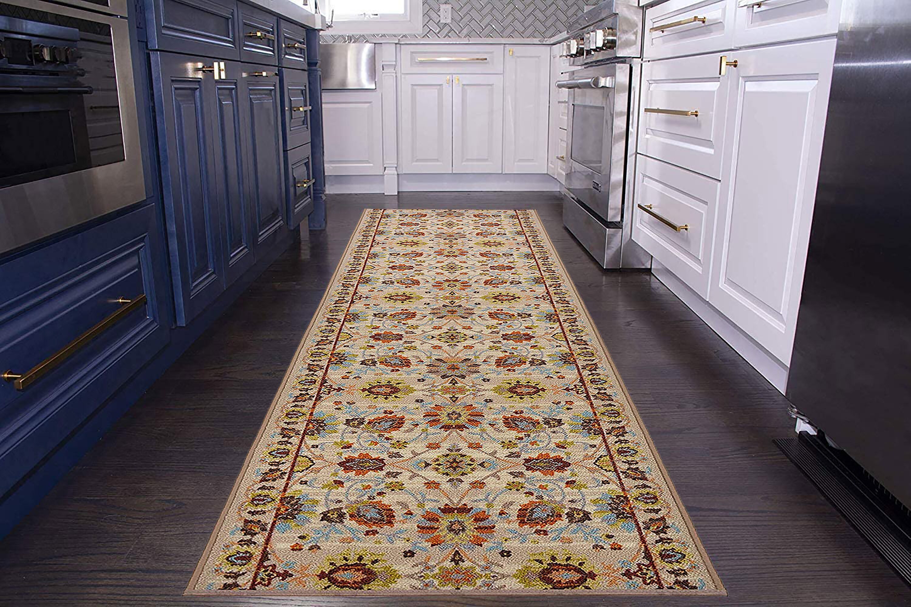 Machine Washable Custom Size Runner Rug Mahal Persian Cream - Etsy