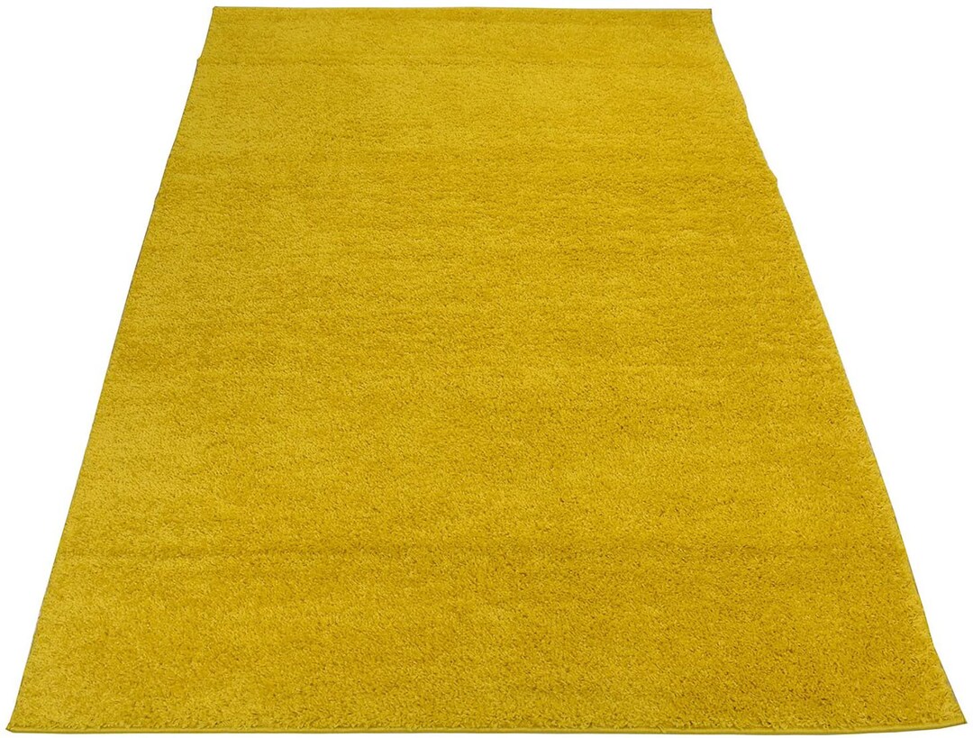 Shaggy Area Rug Yellow Shag Carpet Rug Available Sizes 3'3 X 5' , 5' X ...