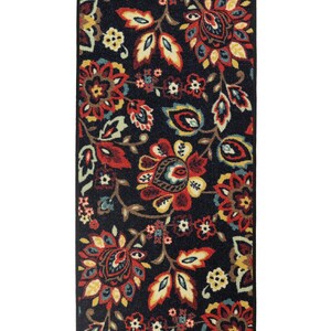 Machine Washable Custom Size Runner Rug Berber Style Scroll Flower ...