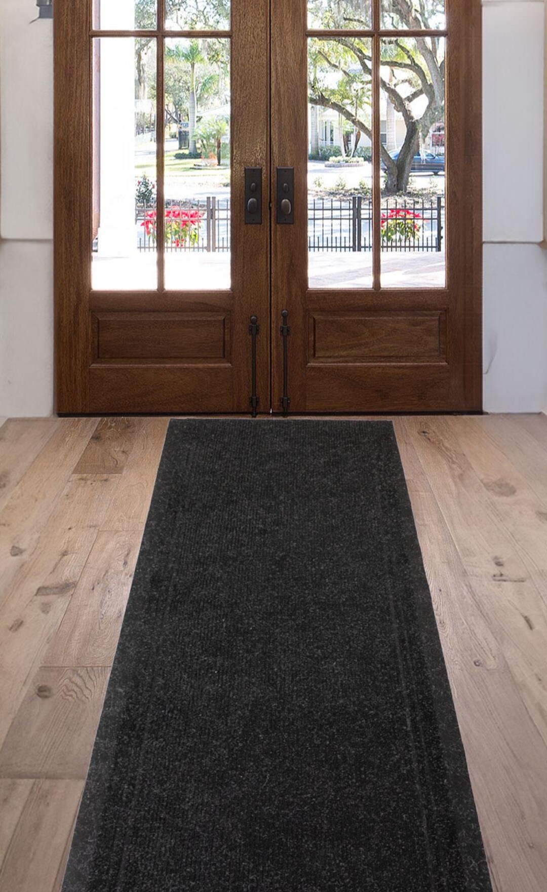 Custom Size Runner Rug Tracker Indoor/outdoor Charcoal Skid Resistant ...