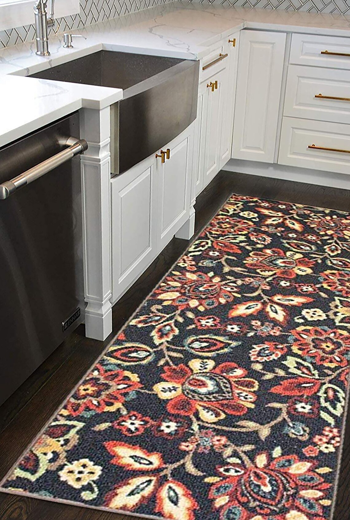 Machine Washable Custom Size Runner Rug Berber Style Scroll - Etsy
