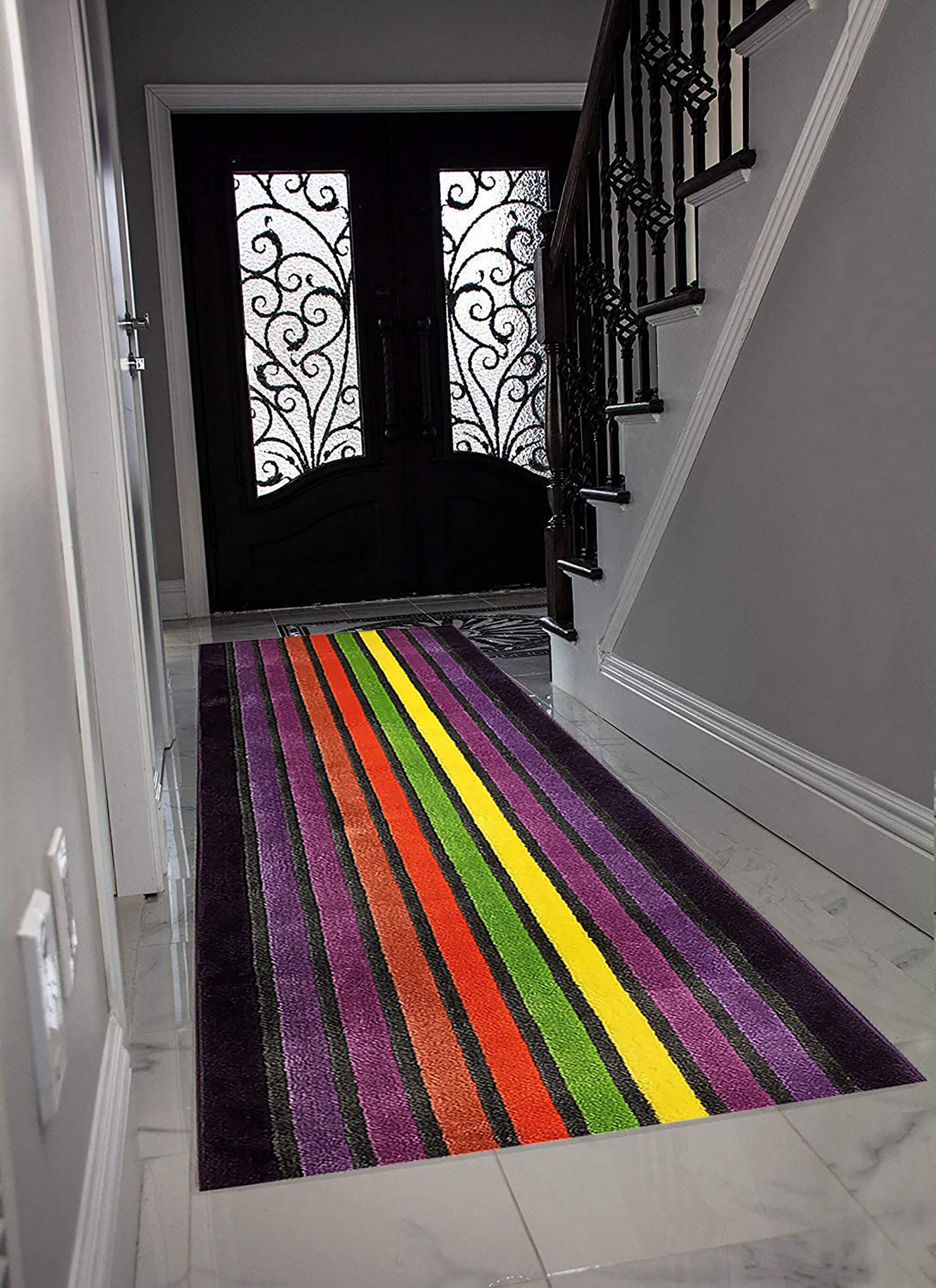 Custom Size Runner Rug Stripes Abstract Rainbow Multi Color - Etsy