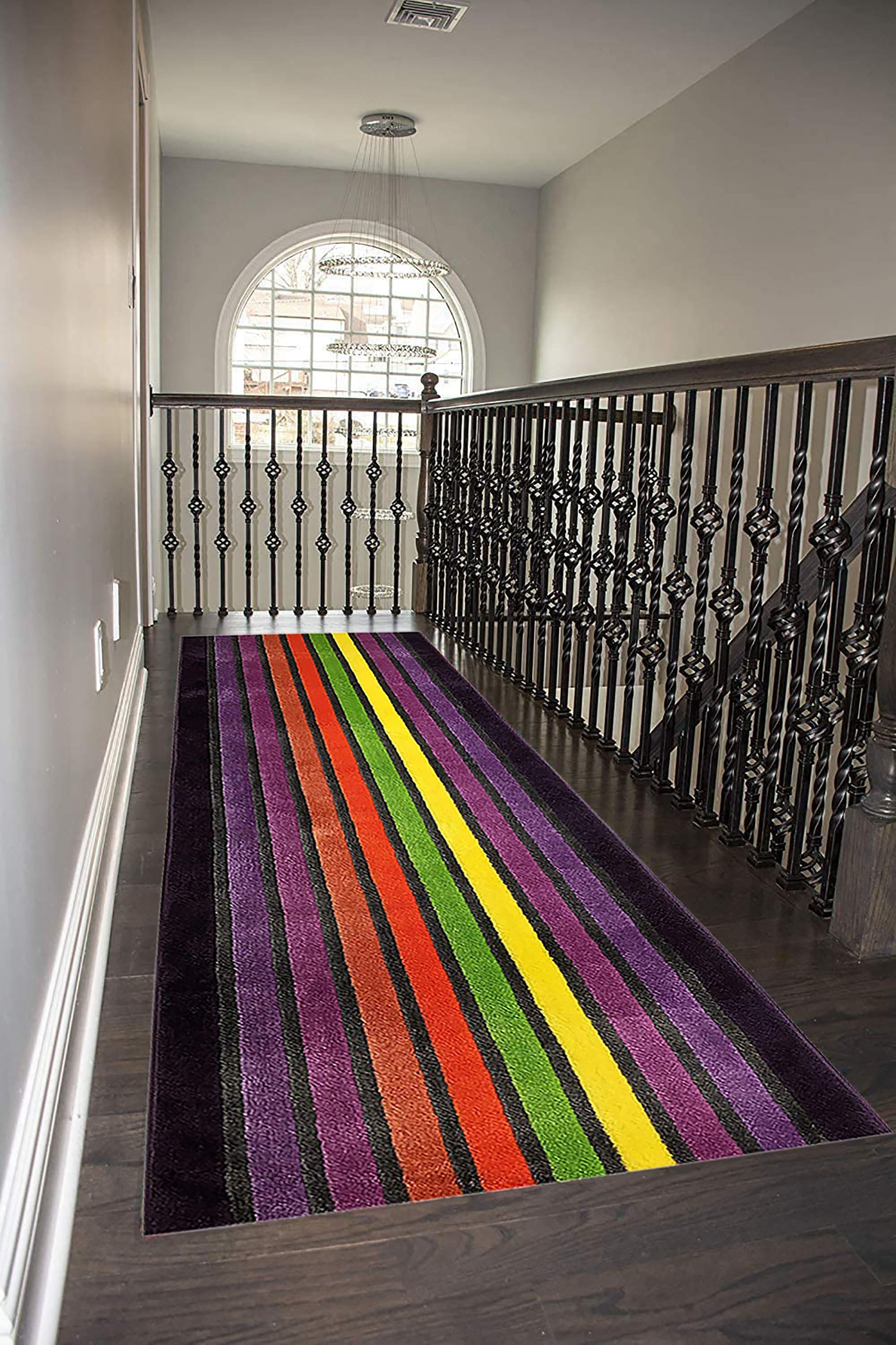 Custom Size Runner Rug Stripes Abstract Rainbow Multi Color - Etsy