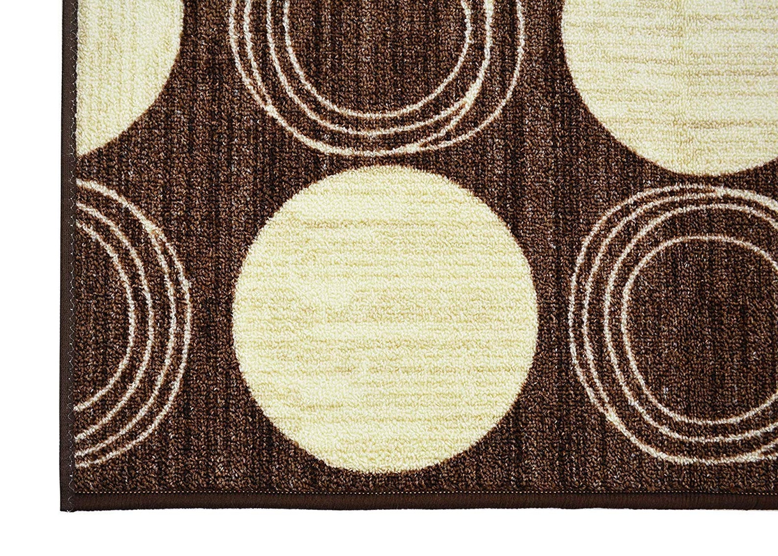 Custom Size Runner Rug Circles Geometric Abstract Brown Cream | Etsy