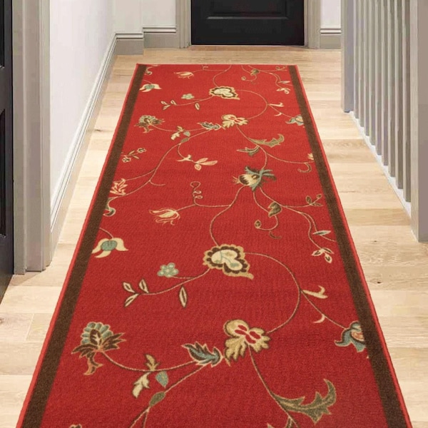 Red Rug Runner - Etsy