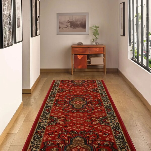 Red Rug Runner - Etsy
