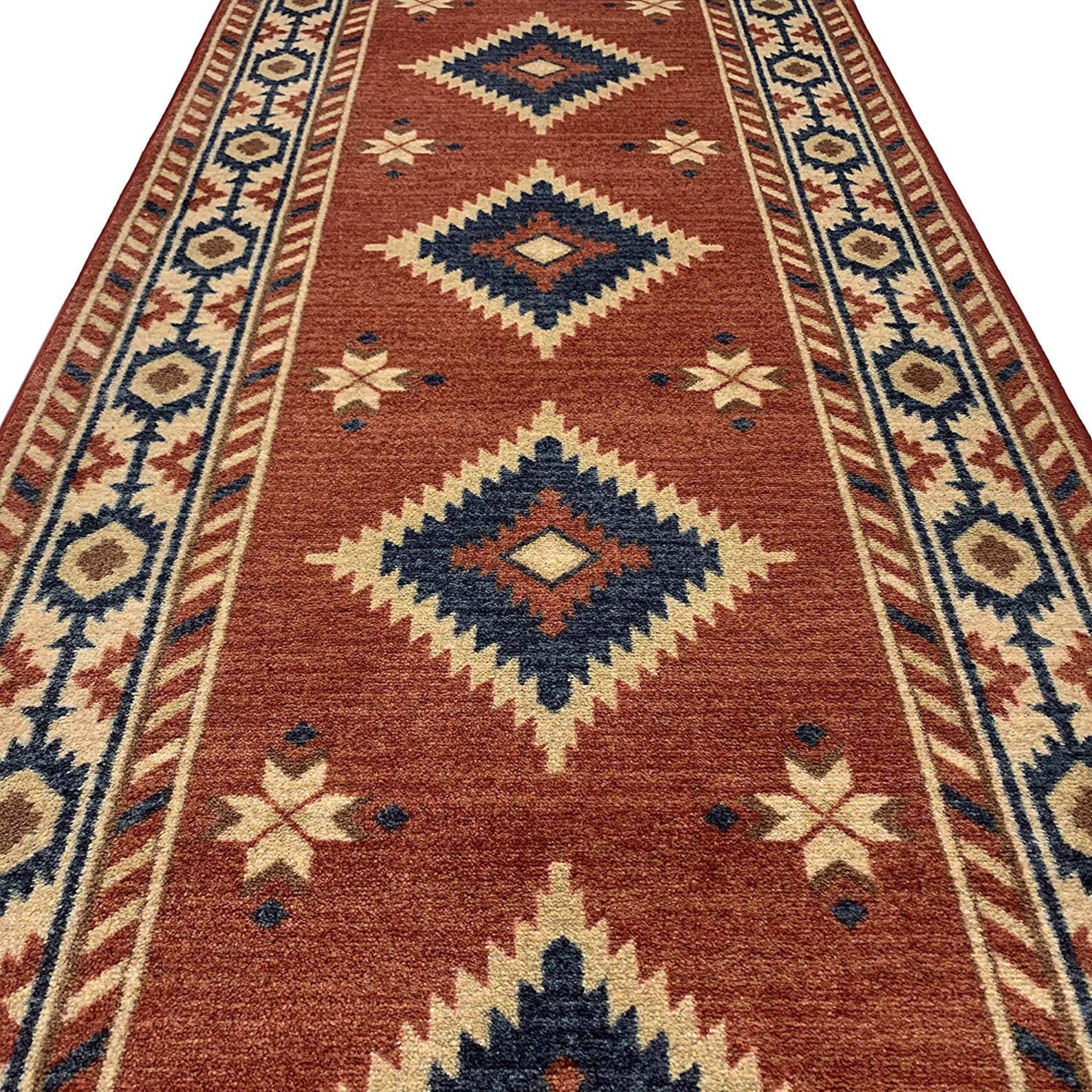 Custom Size Runner Rug Southwestern Native American Orange - Etsy